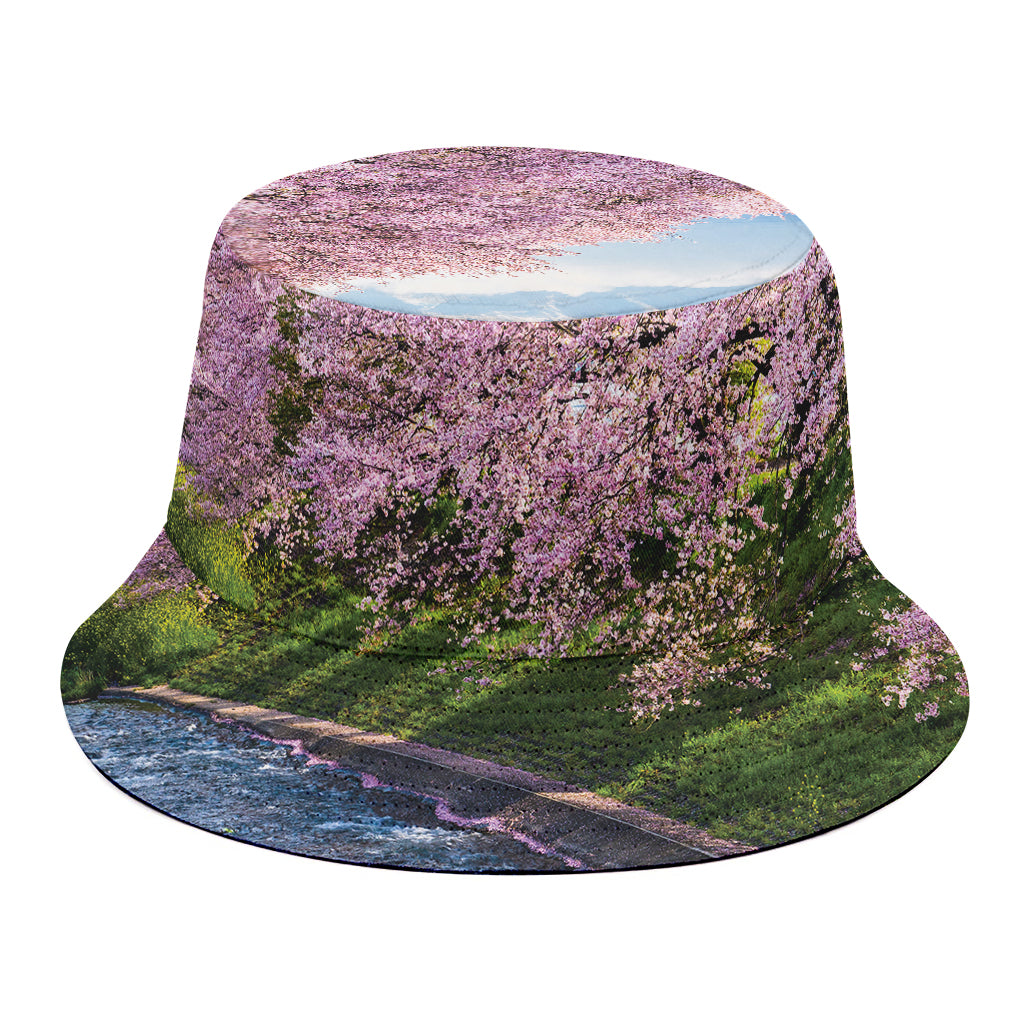 Mount Fuji And Cherry Blossom Print Bucket Hat – GearFrost