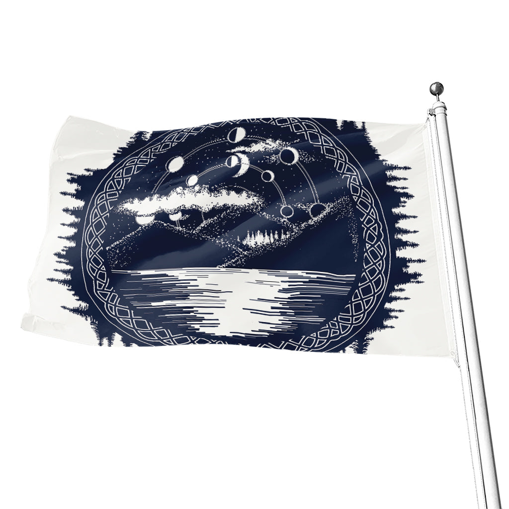 Mystical Lunar Phase Print Flag – GearFrost