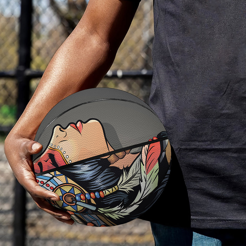 Native American Indian Girl Print Basketball – GearFrost