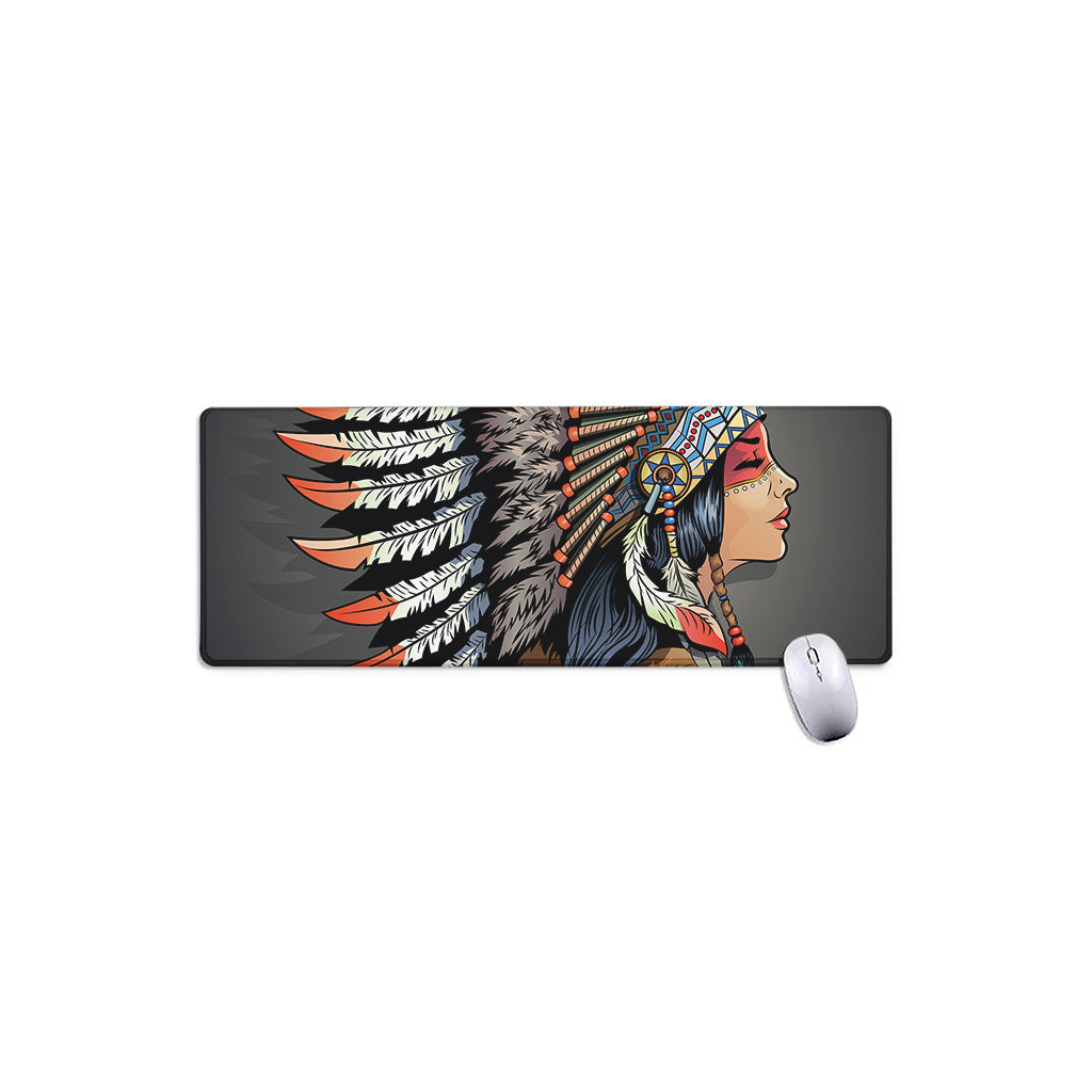 Native American Indian Girl Print Extended Mouse Pad – GearFrost