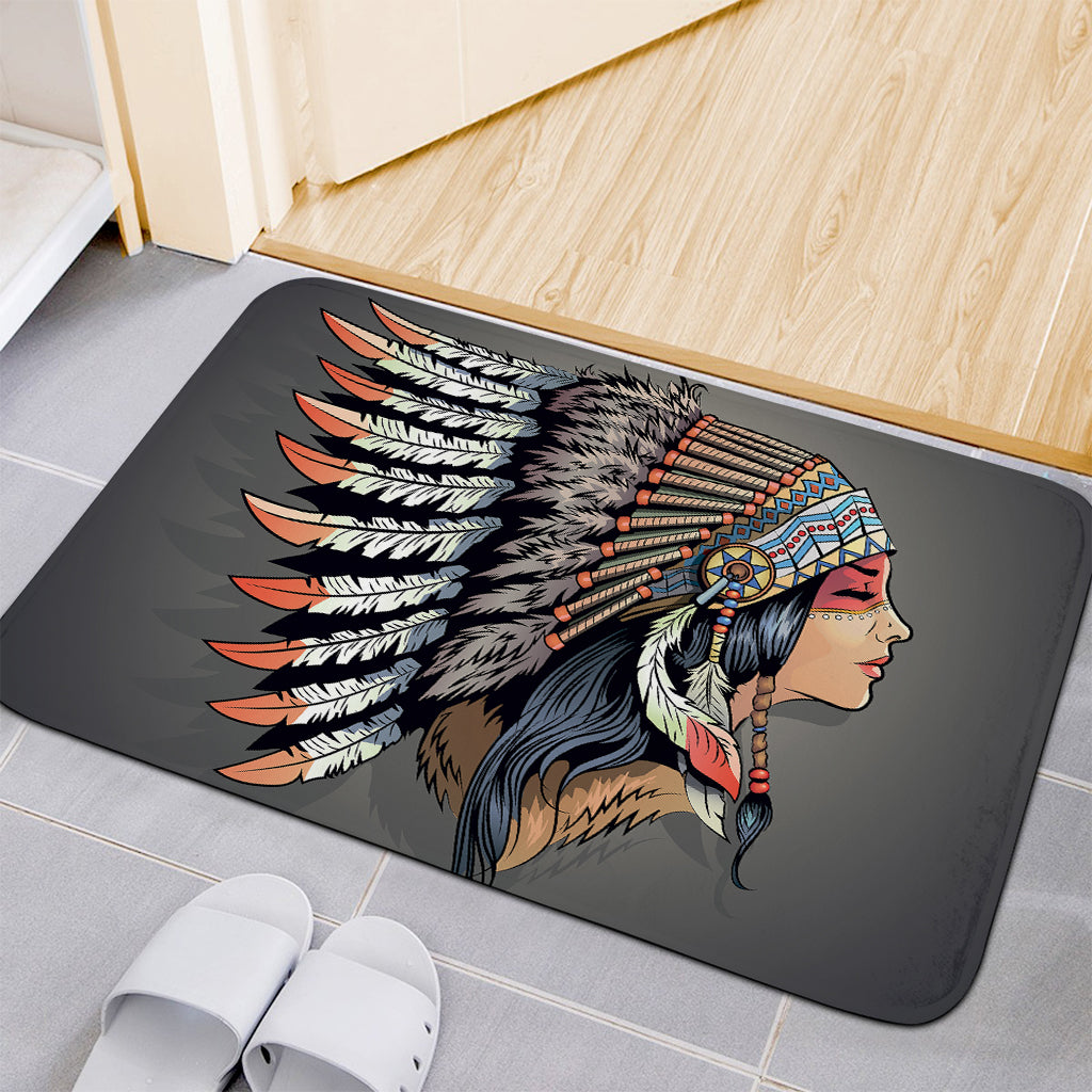 Native American Indian Girl Print Indoor Door Mat – GearFrost