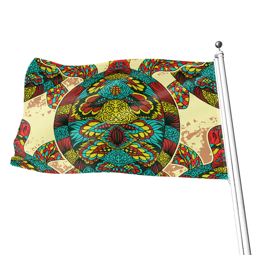 Native Bohemian Sea Turtle Print Flag – GearFrost