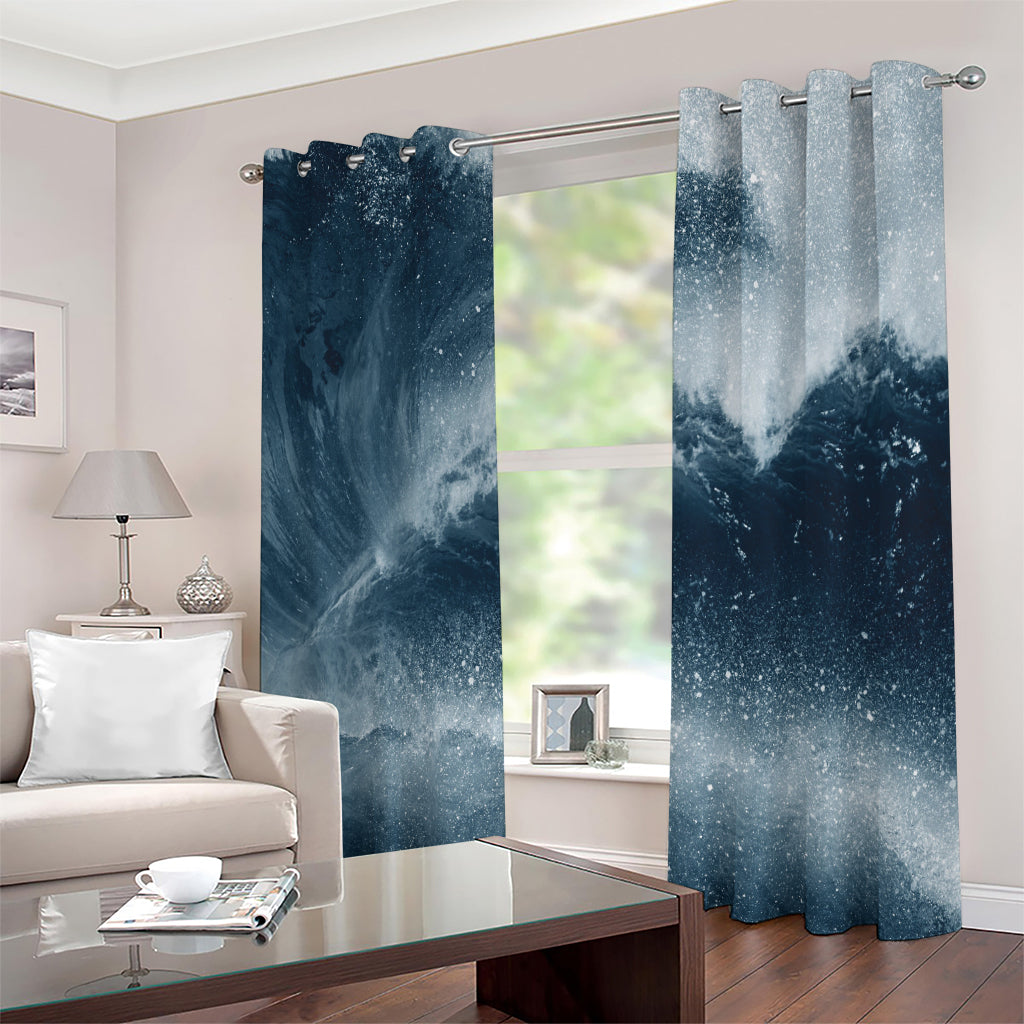 Ocean Wave Print Extra Wide Grommet Curtains – GearFrost