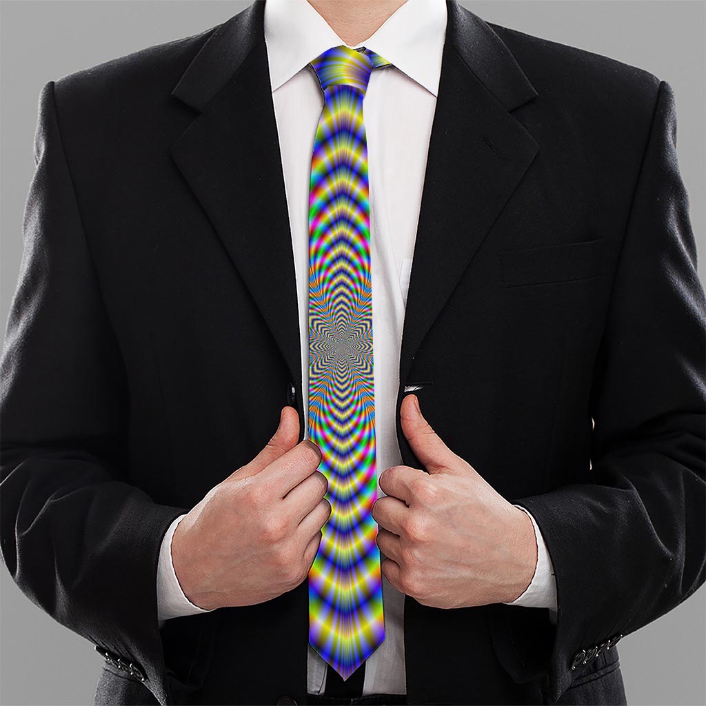 Octagonal Psychedelic Optical Illusion Necktie – GearFrost
