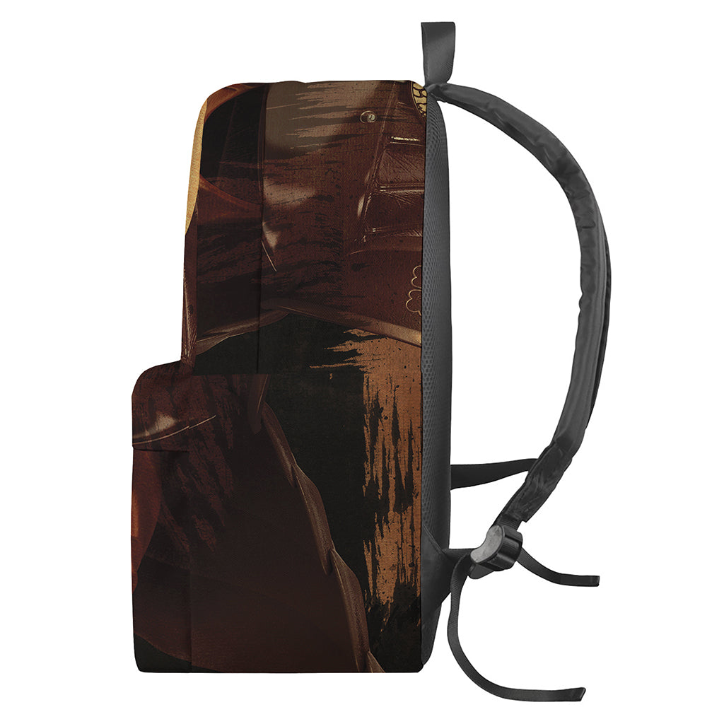 Old Japanese Samurai Mask Print Student Backpack – GearFrost