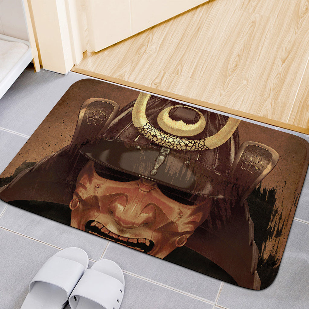 Old Japanese Samurai Mask Print Indoor Door Mat – GearFrost
