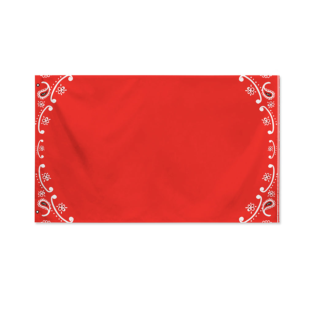 Orange Paisley Bandana Print Polyester Flag – GearFrost