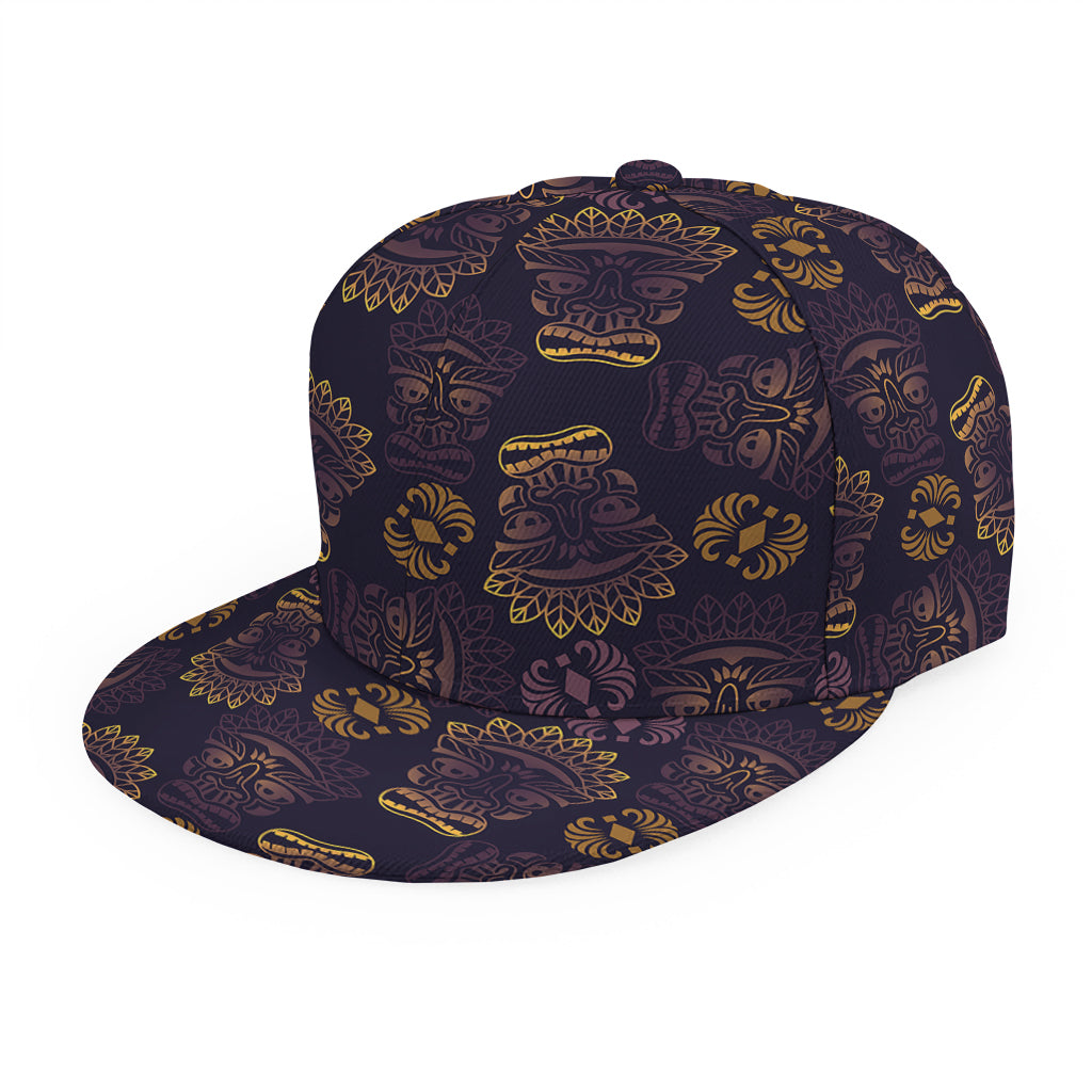 Ornament Tiki Mask Pattern Print Snapback Cap – GearFrost