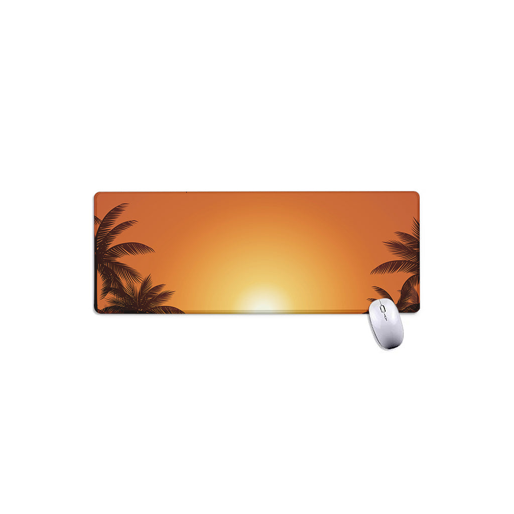 Palm Tree Beach Sunset Print Extended Mouse Pad – GearFrost