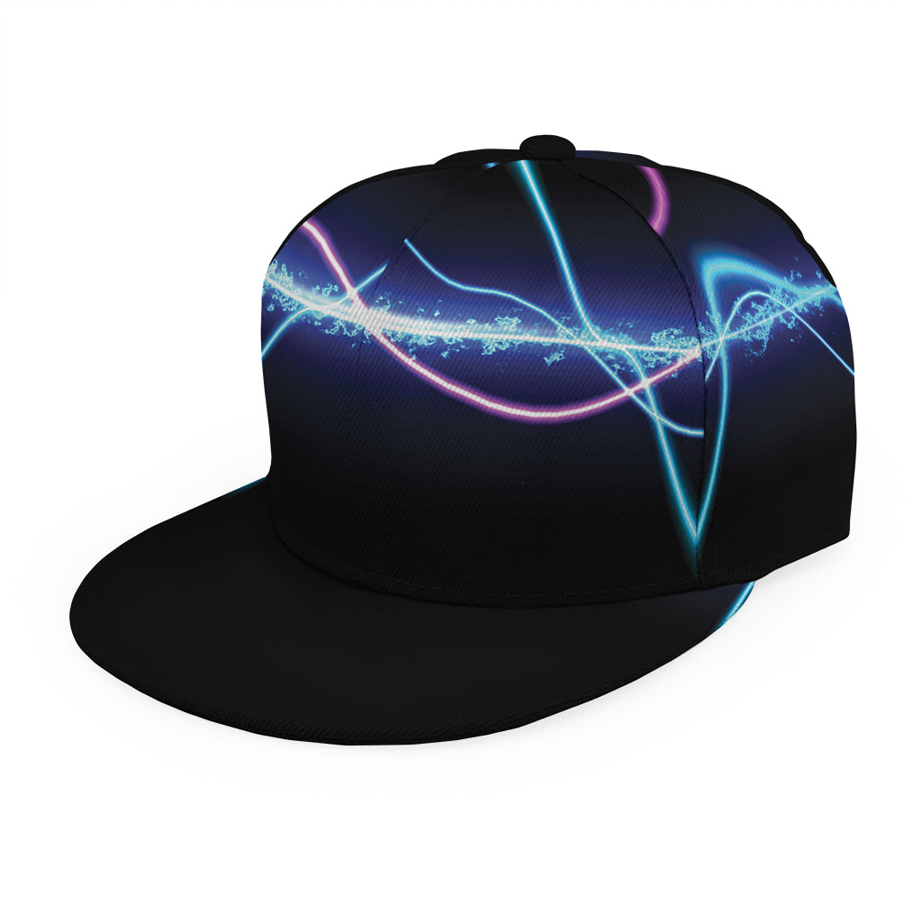 Pink And Teal Sound Wave Print Snapback Cap – GearFrost