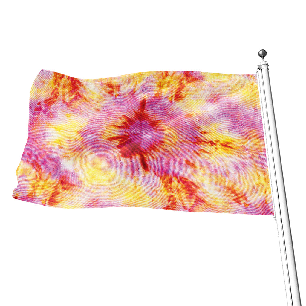 Pink And Yellow Tie Dye Print Flag – GearFrost