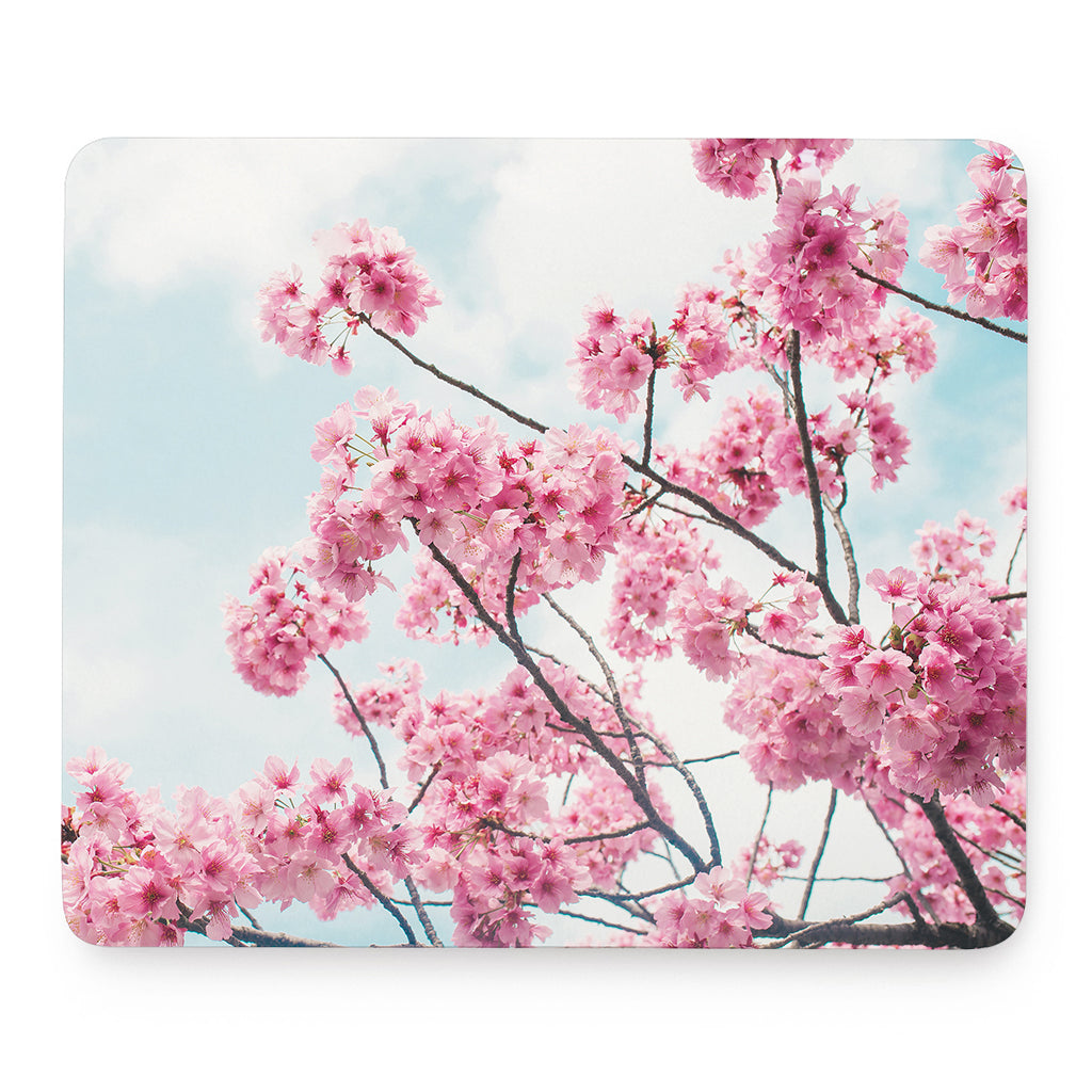 Pink Cherry Blossom Print Mouse Pad – GearFrost