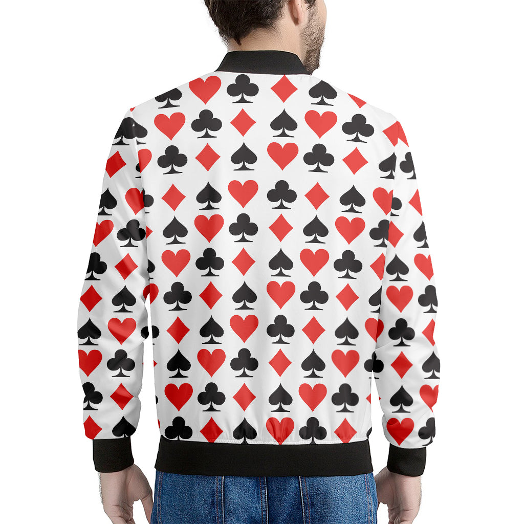 Playing Card Symbols Pattern Print Men's Bomber Jacket – GearFrost