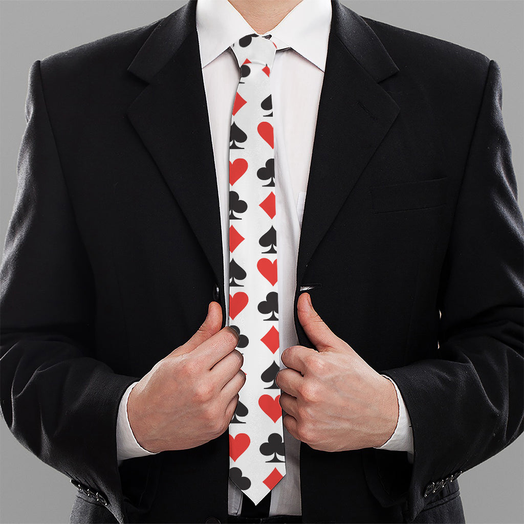 Playing Card Symbols Pattern Print Necktie – GearFrost