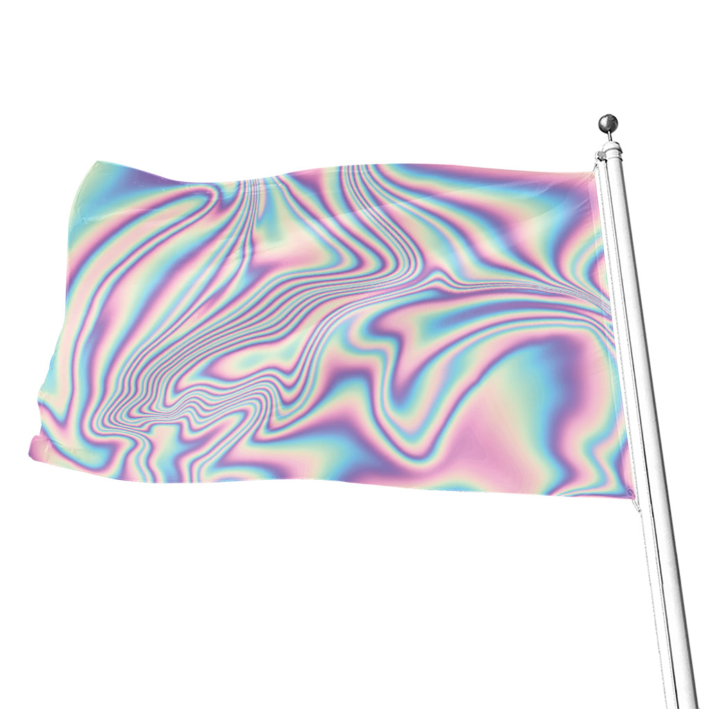Psychedelic Holographic Print Flag – GearFrost