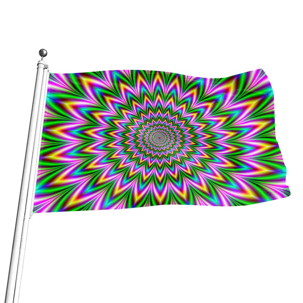 Psychedelic Radiant Optical Illusion Flag – GearFrost