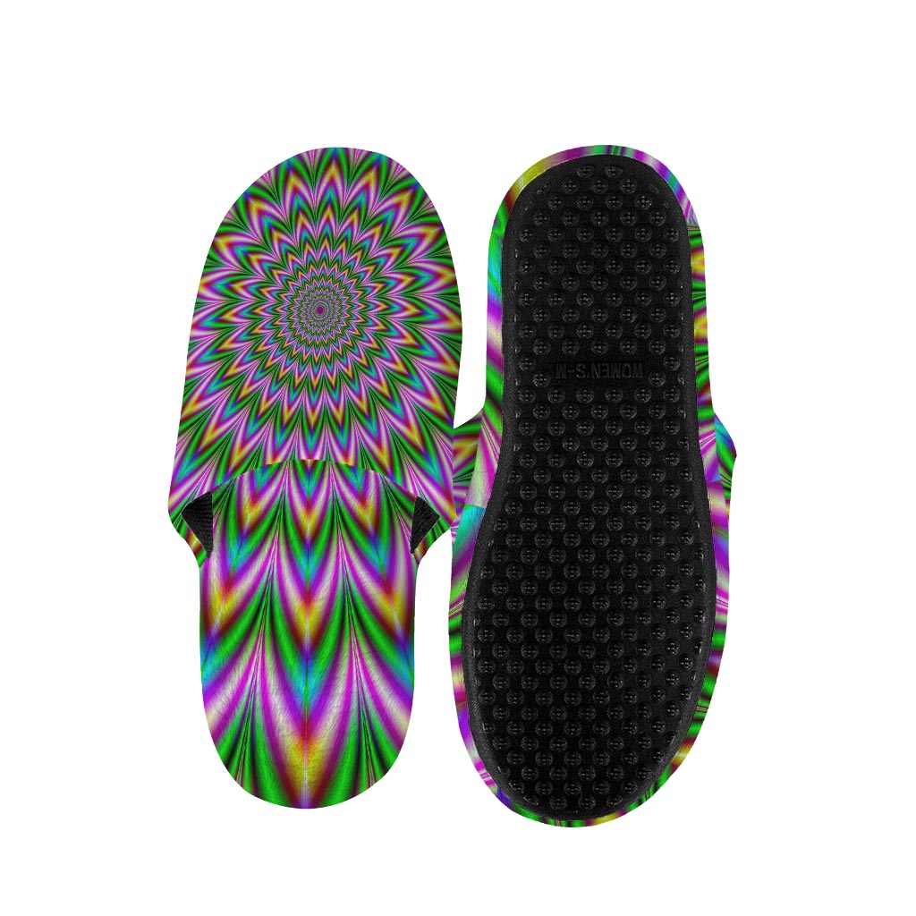 Psychedelic Radiant Optical Illusion Slippers – GearFrost