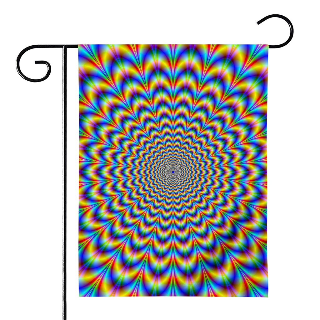 Psychedelic Wave Optical Illusion House Flag – GearFrost