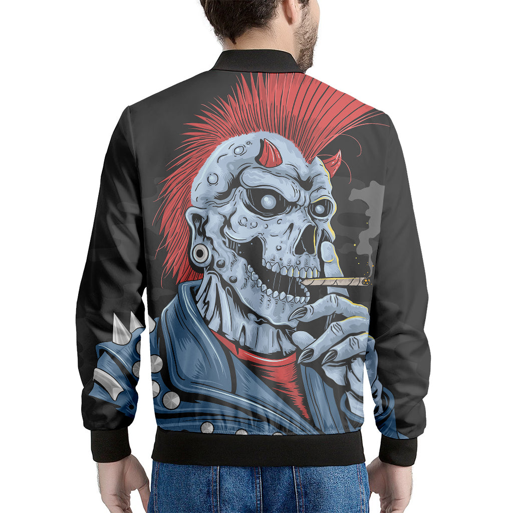 Punk Mohawk Devil Print Men's Bomber Jacket – GearFrost