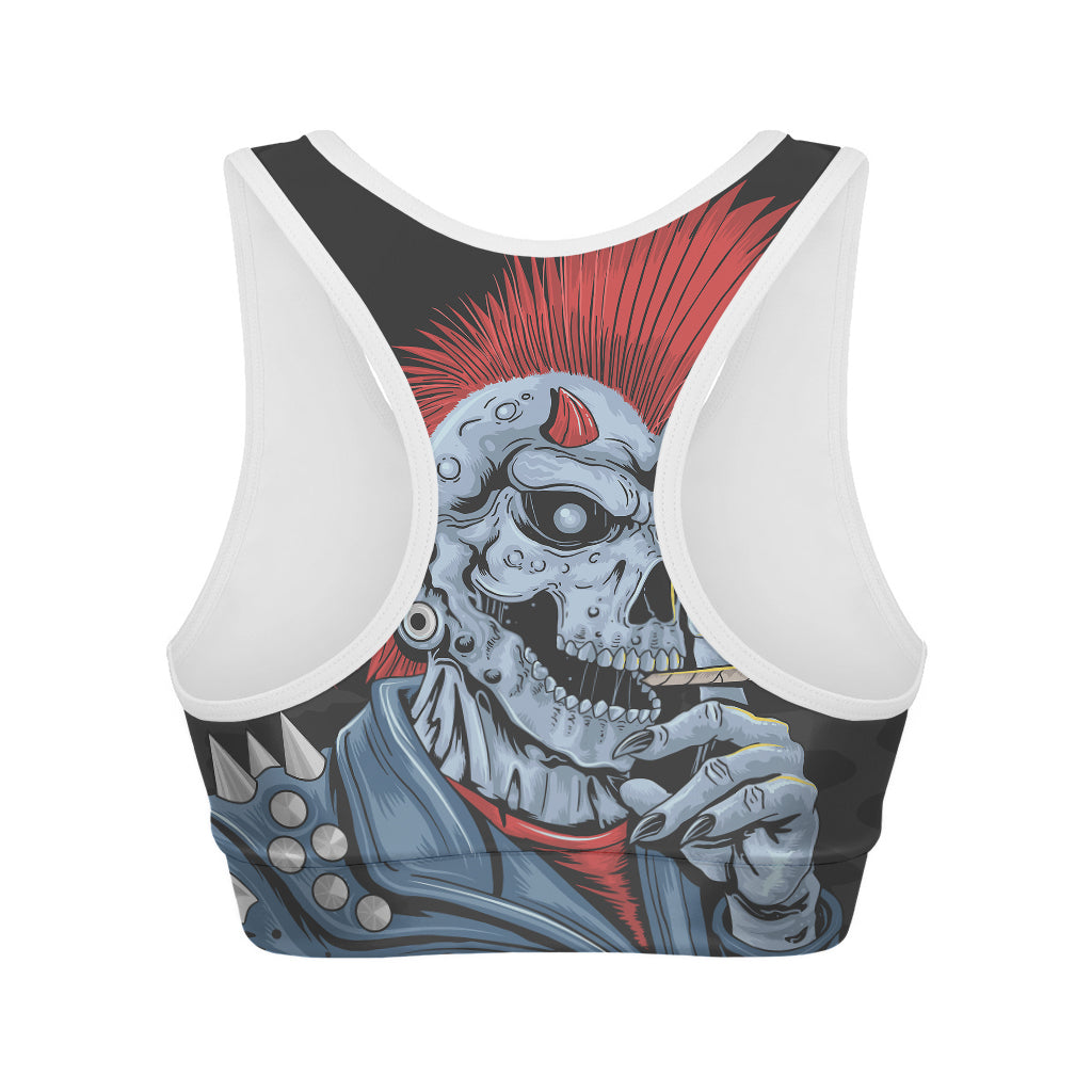 Punk Mohawk Devil Print Women's Sports Bra – GearFrost