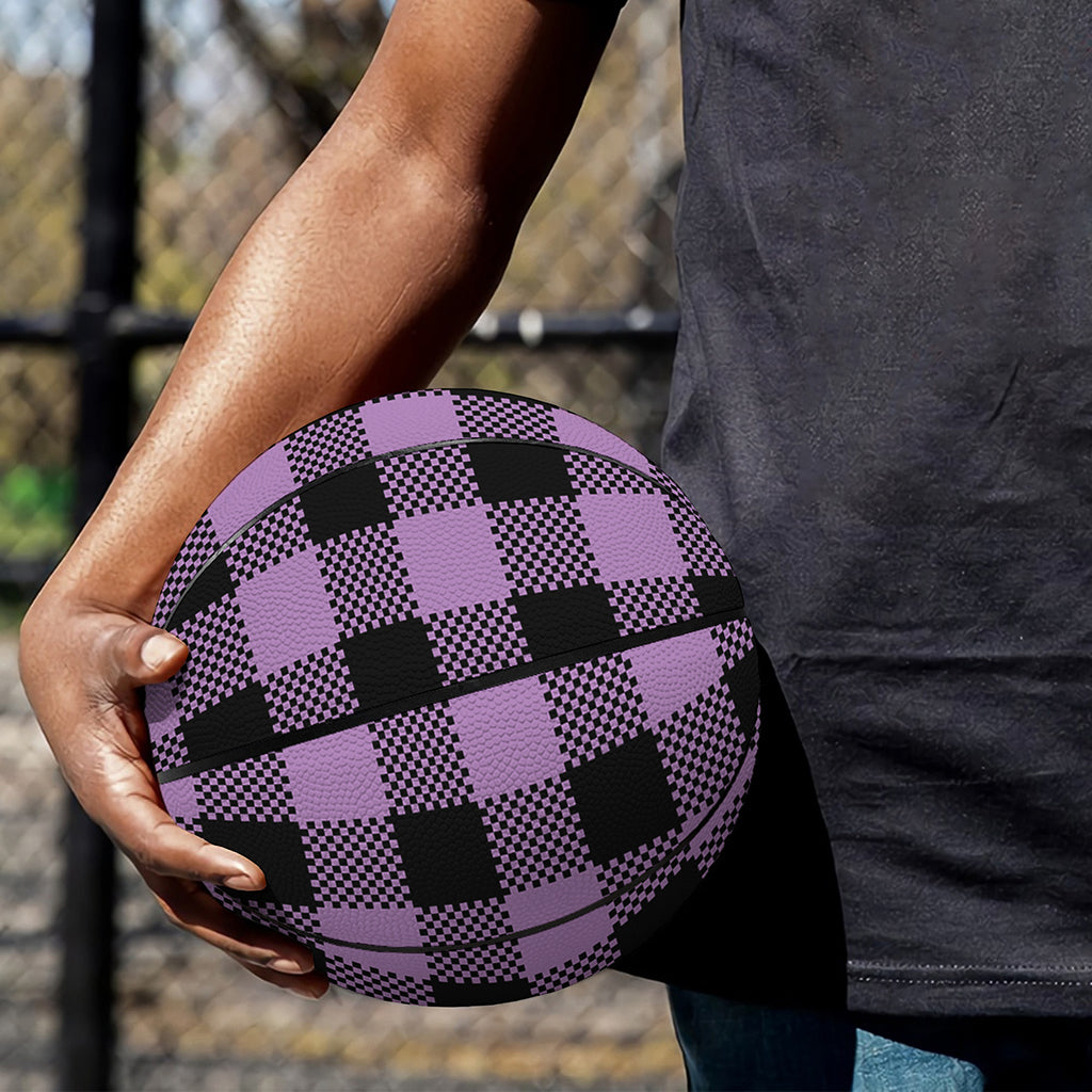 Purple Buffalo Plaid Print Basketball – GearFrost