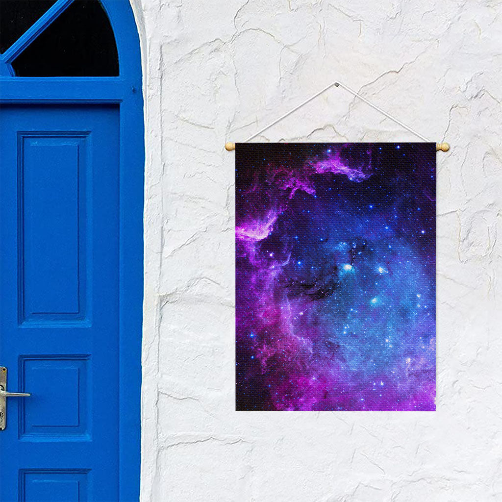 Purple Galaxy Space Blue Starfield Print Garden Flag – GearFrost