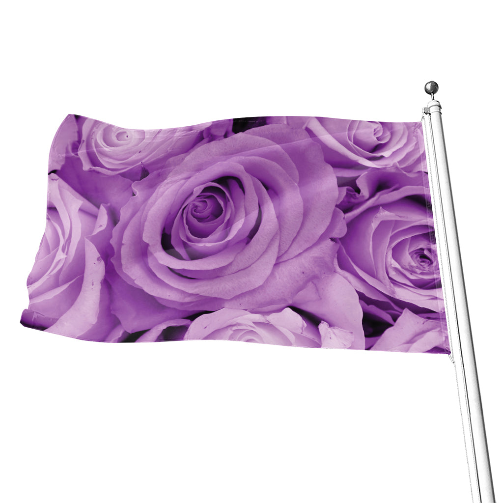 Purple Rose Print Flag – GearFrost