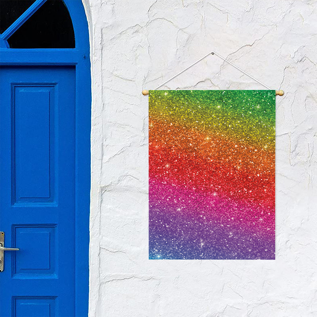 Rainbow (NOT Real) Glitter Artwork Print Garden Flag – GearFrost