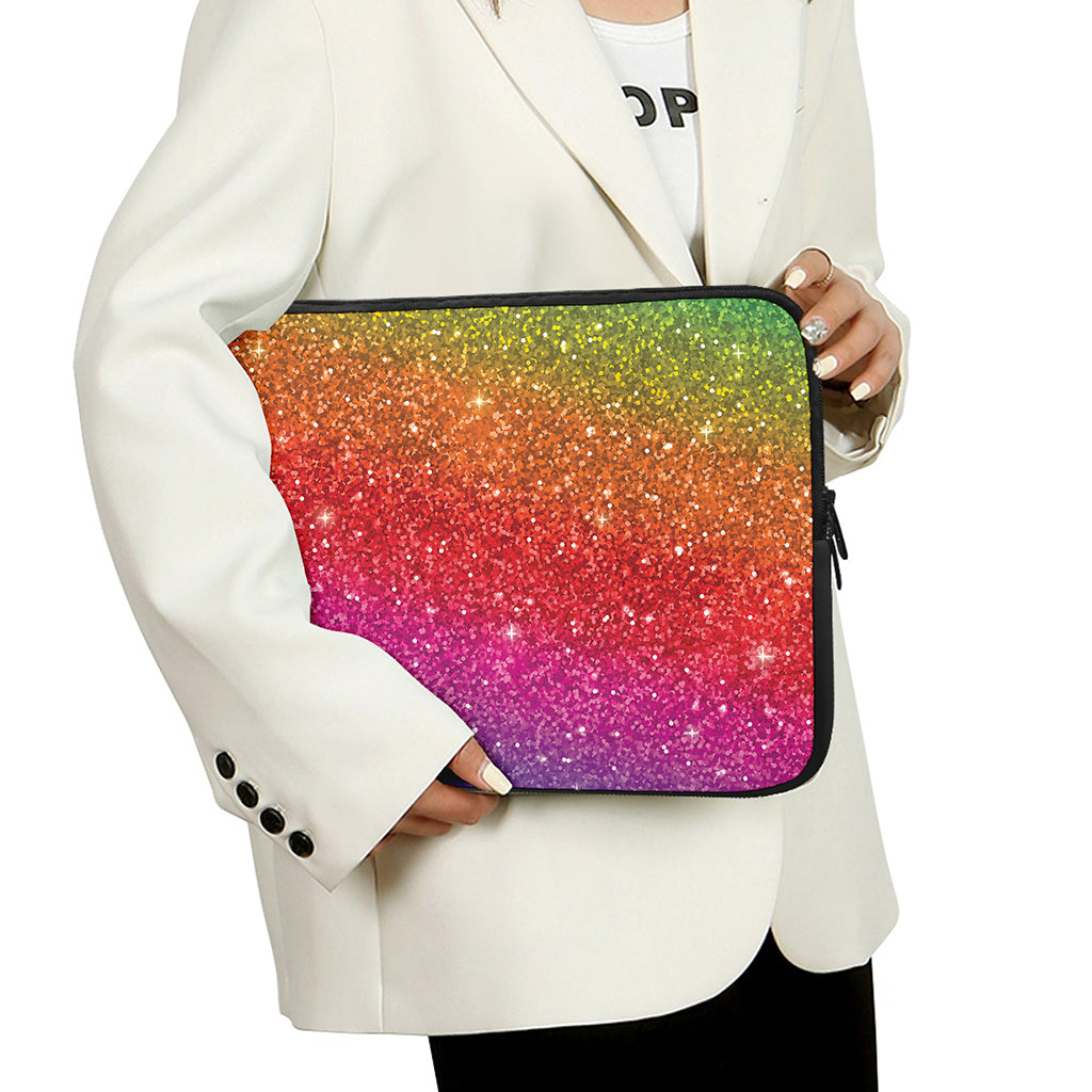 Rainbow (NOT Real) Glitter Artwork Print Laptop Sleeve – GearFrost