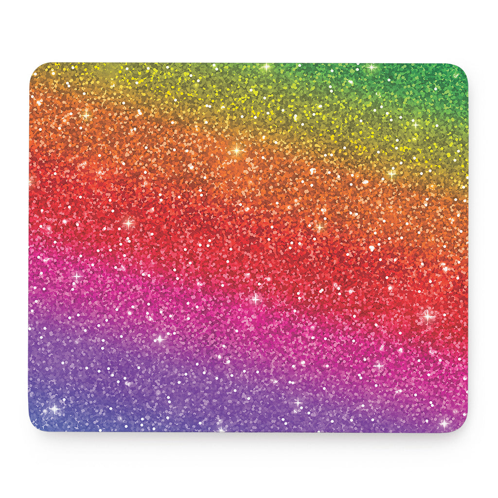 Rainbow (NOT Real) Glitter Artwork Print Mouse Pad – GearFrost