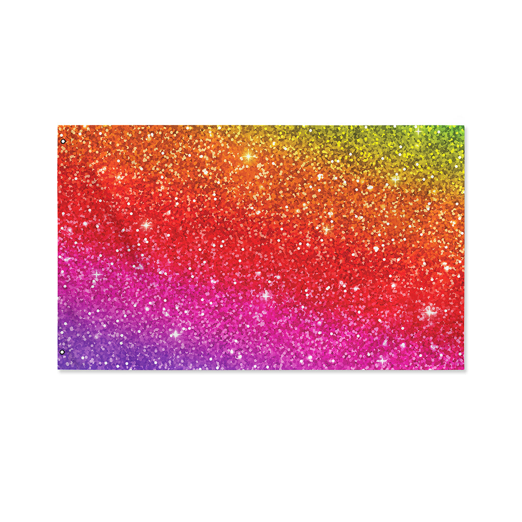Rainbow (NOT Real) Glitter Artwork Print Polyester Flag – GearFrost