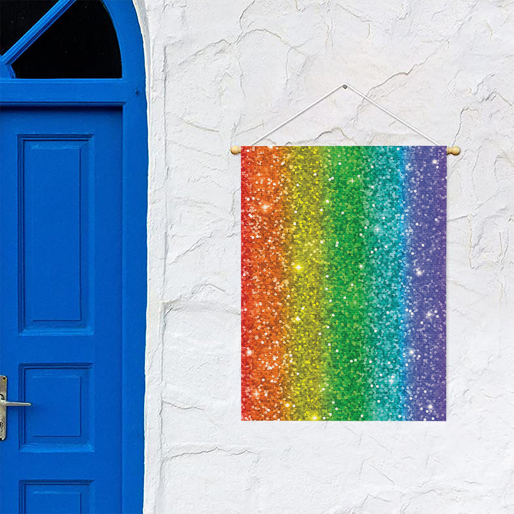 Rainbow (NOT Real) Glitter Print Garden Flag – GearFrost