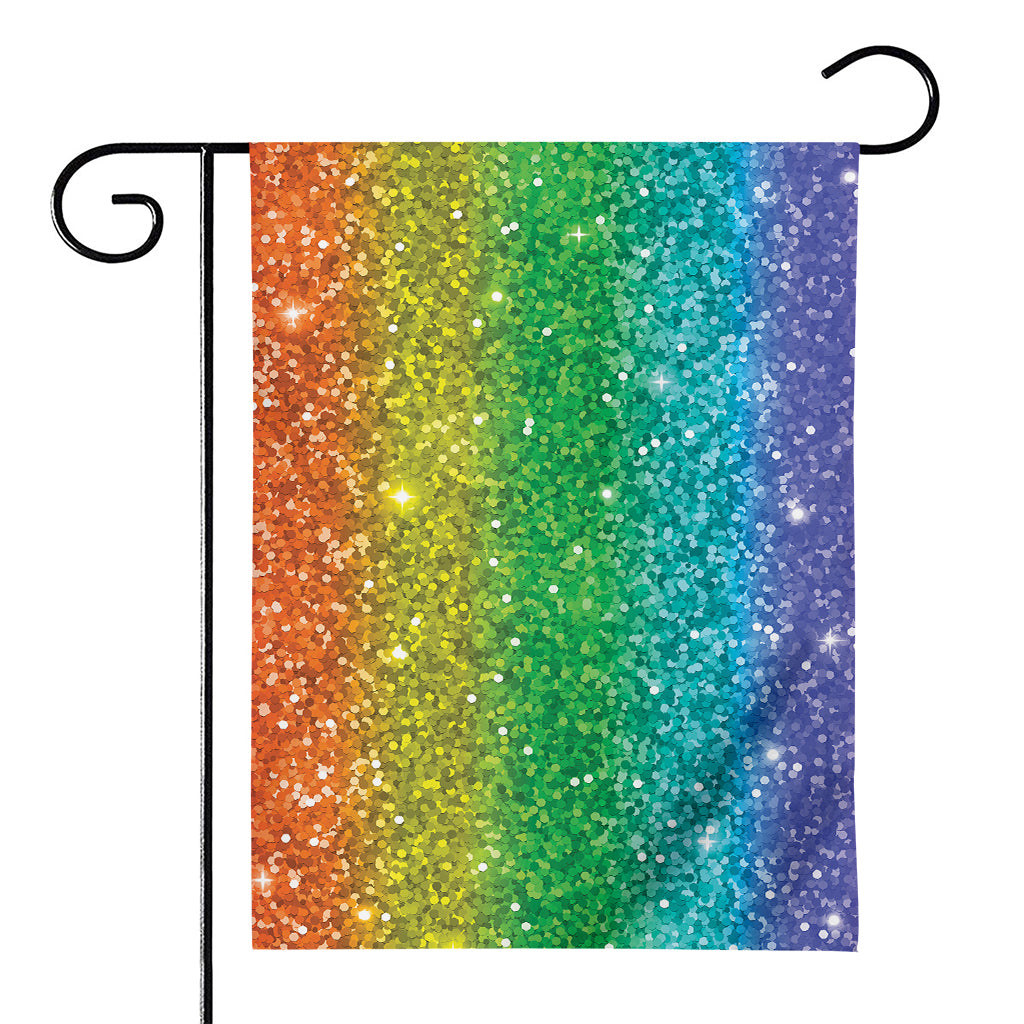 Rainbow (NOT Real) Glitter Print House Flag – GearFrost
