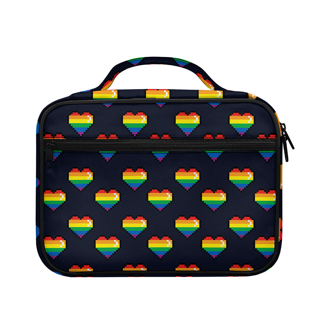 Rainbow Pixel 8-Bit LGBT Pride Heart Briefcase Bible Bag – GearFrost