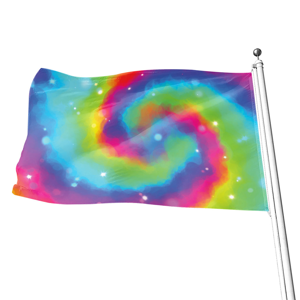 Rainbow Spiral Tie Dye Print Flag – GearFrost