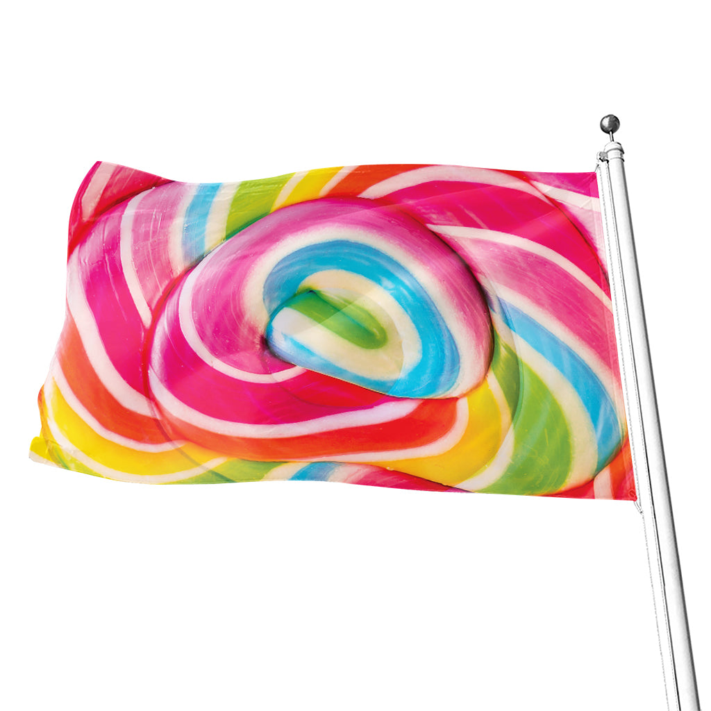 Rainbow Swirl Candy Print Flag – GearFrost
