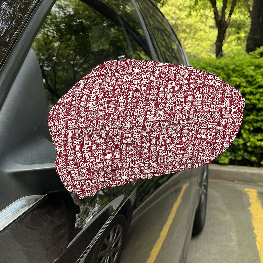 Red African Adinkra Tribe Symbols Car Side Mirror Covers – GearFrost
