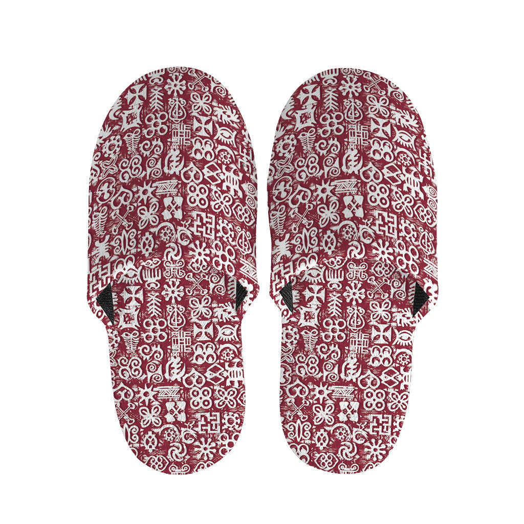 Red African Adinkra Tribe Symbols Slippers – GearFrost