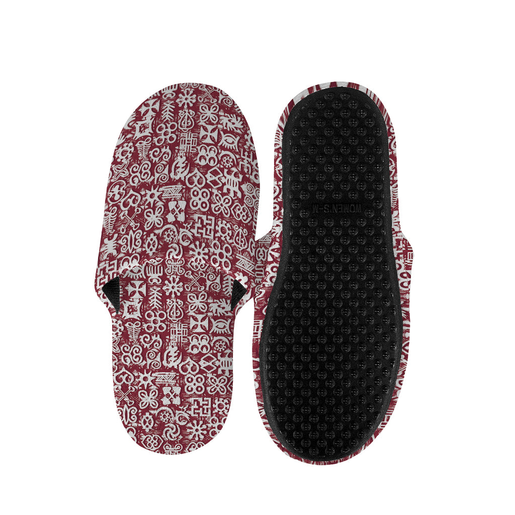Red African Adinkra Tribe Symbols Slippers – GearFrost