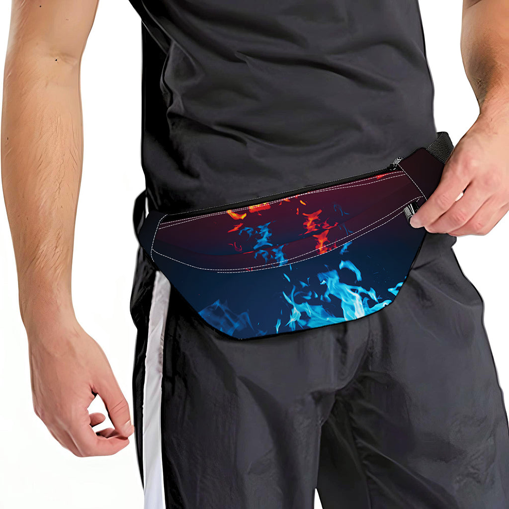 Red And Blue Fire Print Fanny Pack – GearFrost