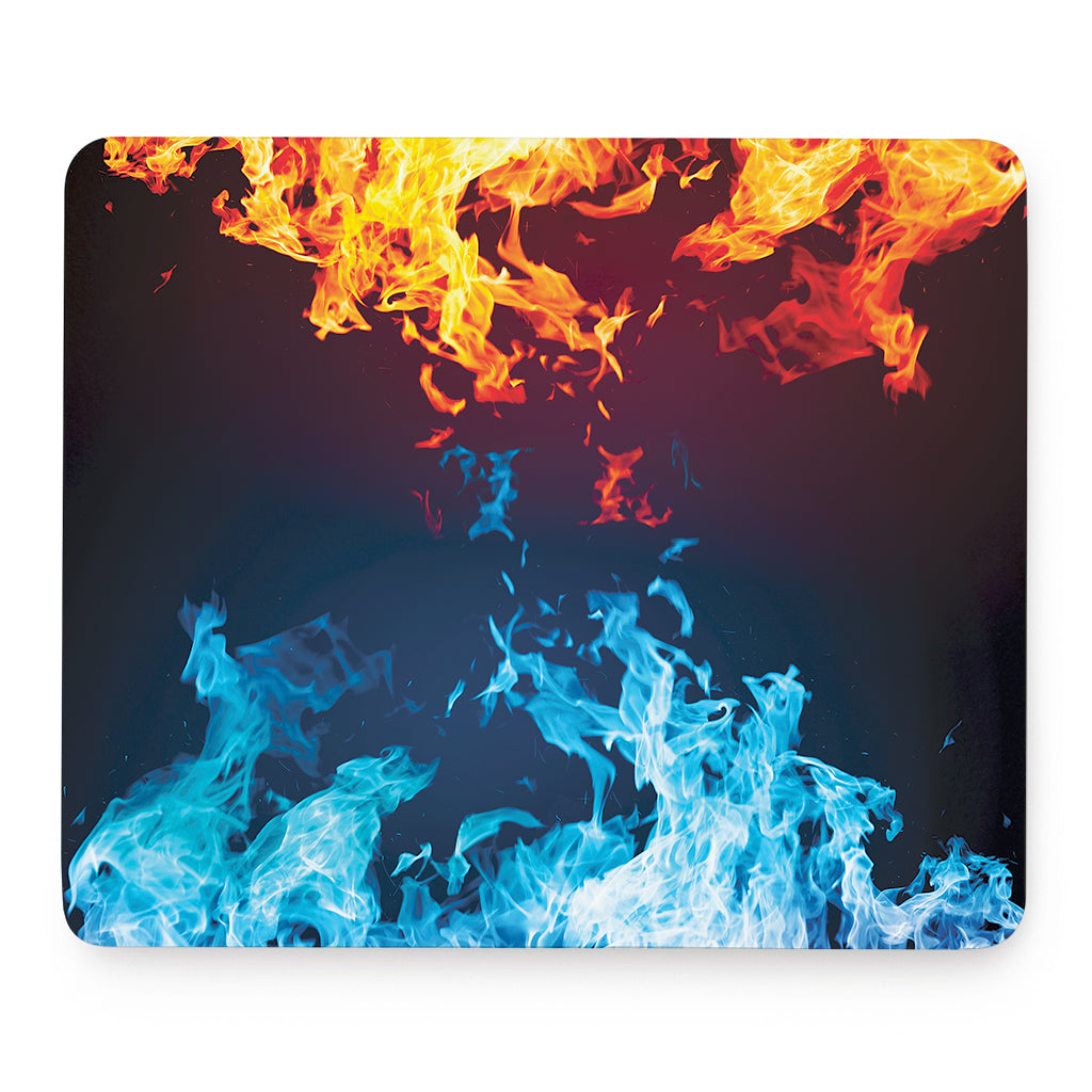 Red And Blue Fire Print Mouse Pad – GearFrost