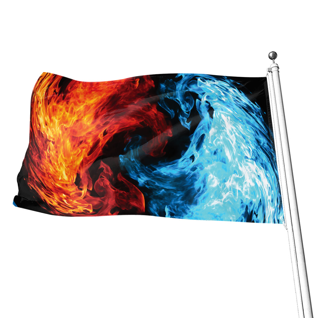 Red And Blue Twin Flame Print Flag – GearFrost