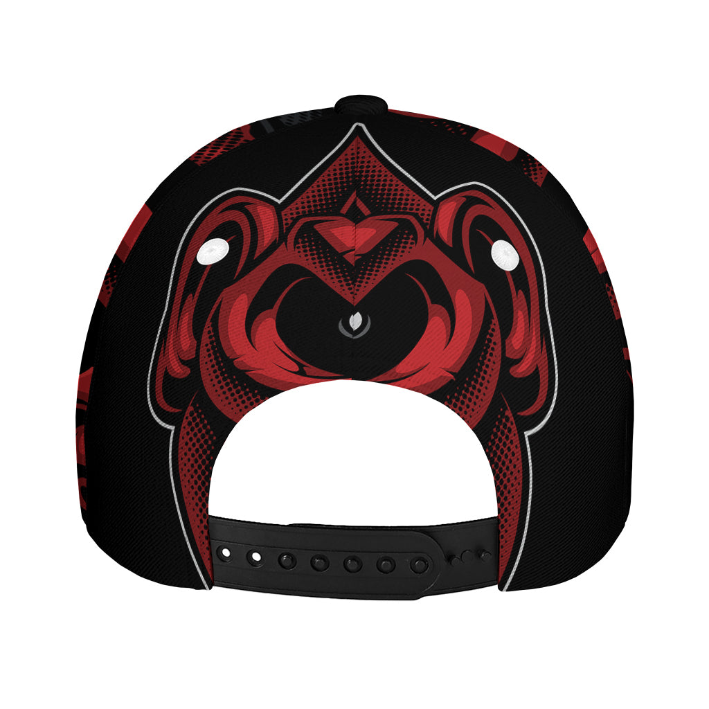 Red Japanese Demon Mask Print Baseball Cap – GearFrost