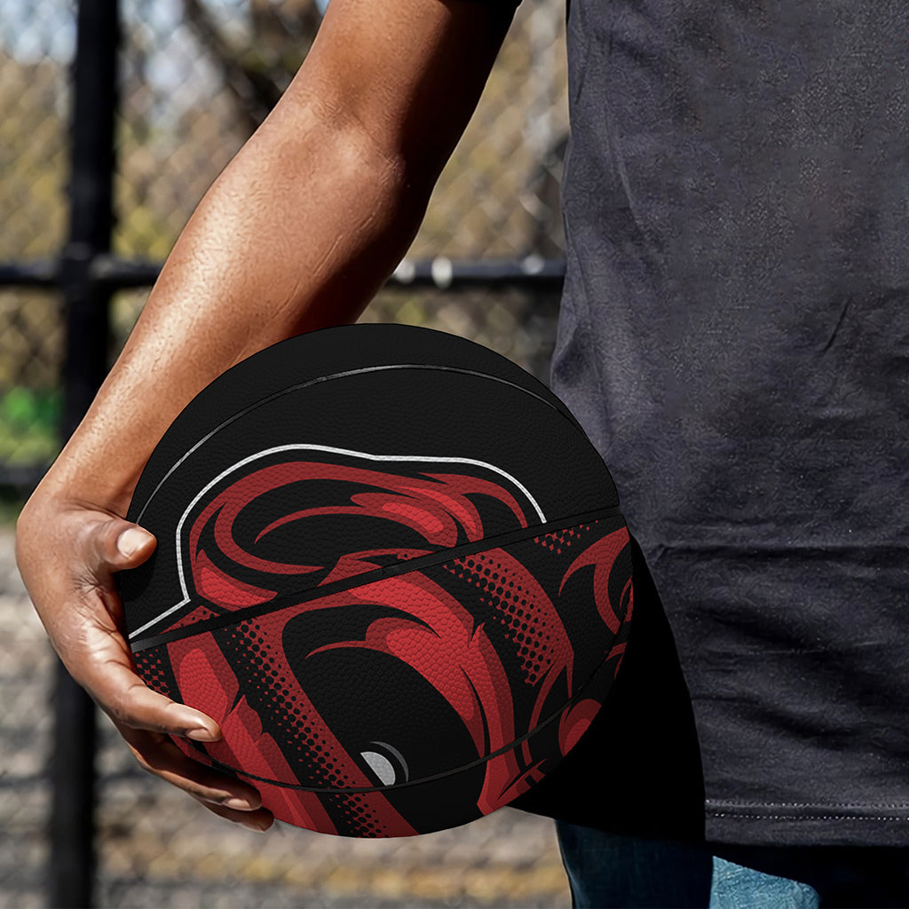Red Japanese Demon Mask Print Basketball – GearFrost