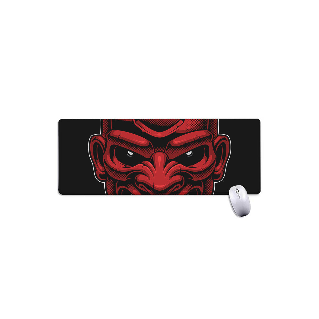 Red Japanese Demon Mask Print Extended Mouse Pad – GearFrost