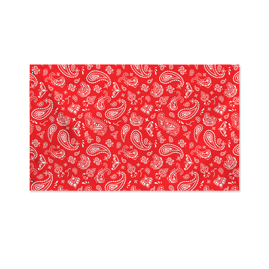 Red Paisley Bandana Pattern Print Polyester Flag – GearFrost