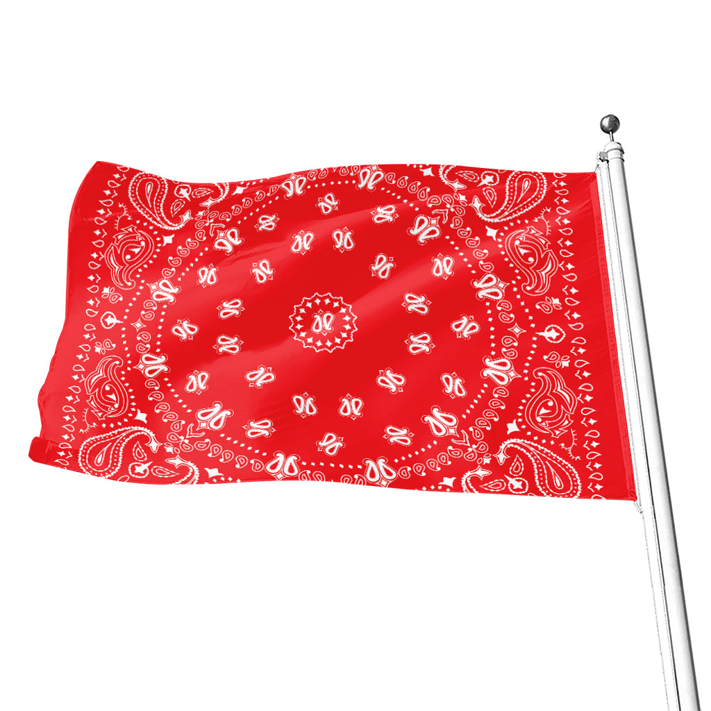 Red Paisley Bandana Print Flag – GearFrost