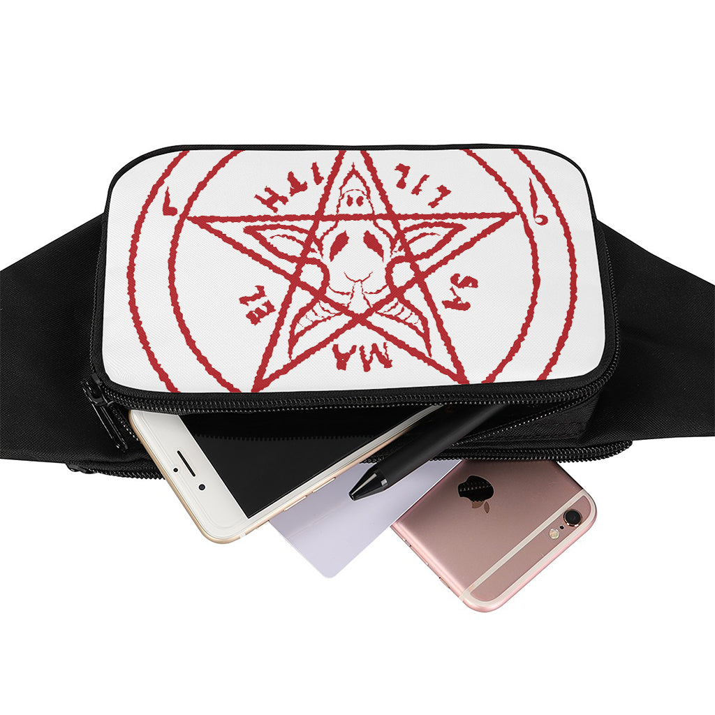 Red Satanic Pentagram Symbol Print Waist Bag – GearFrost