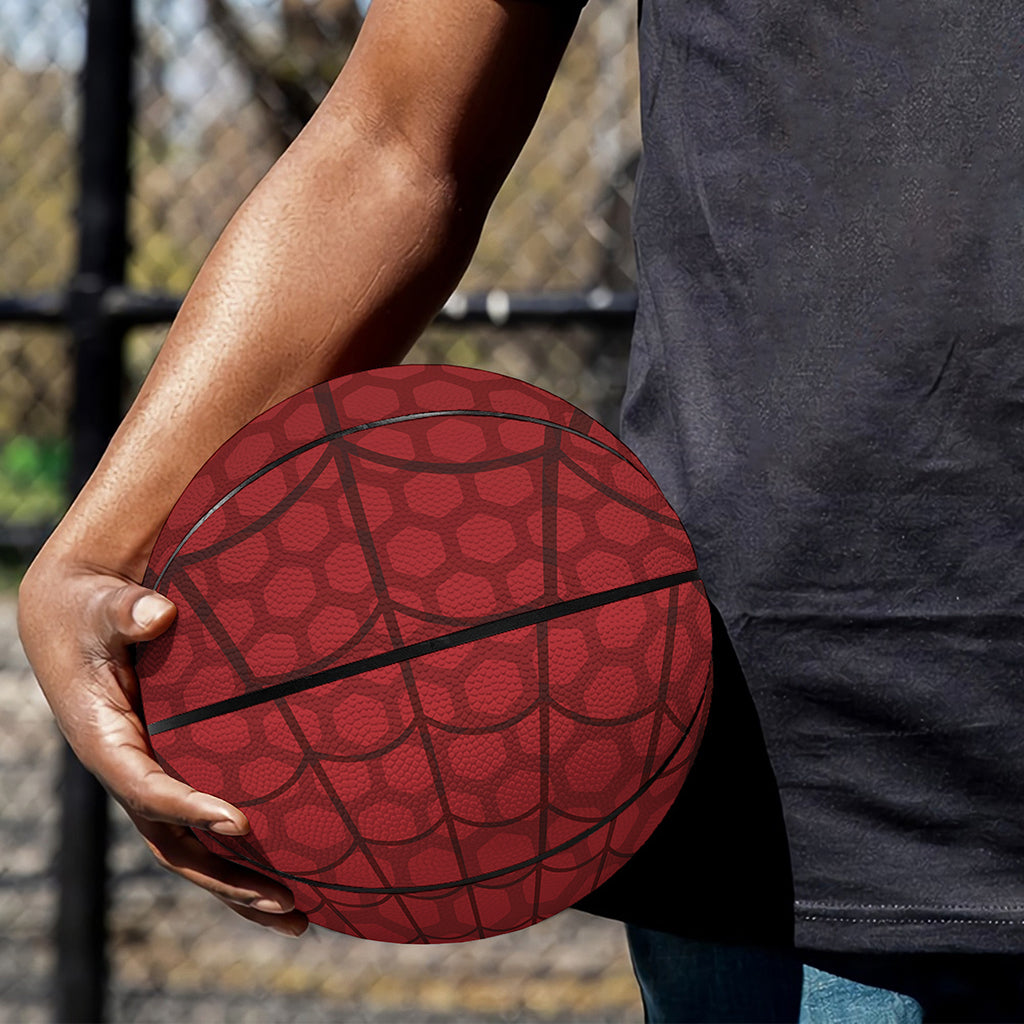Red Spider Web Print Basketball – GearFrost