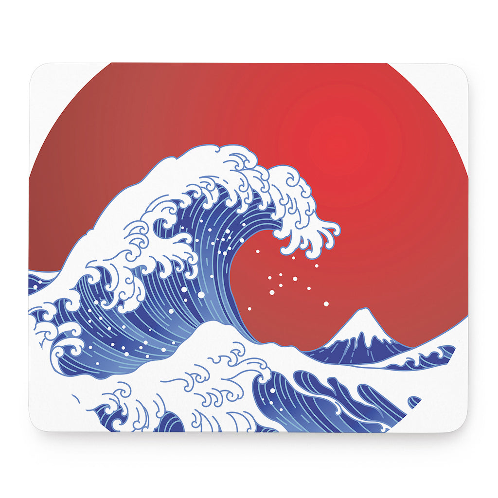 Red Sun Japanese Wave Print Mouse Pad – GearFrost